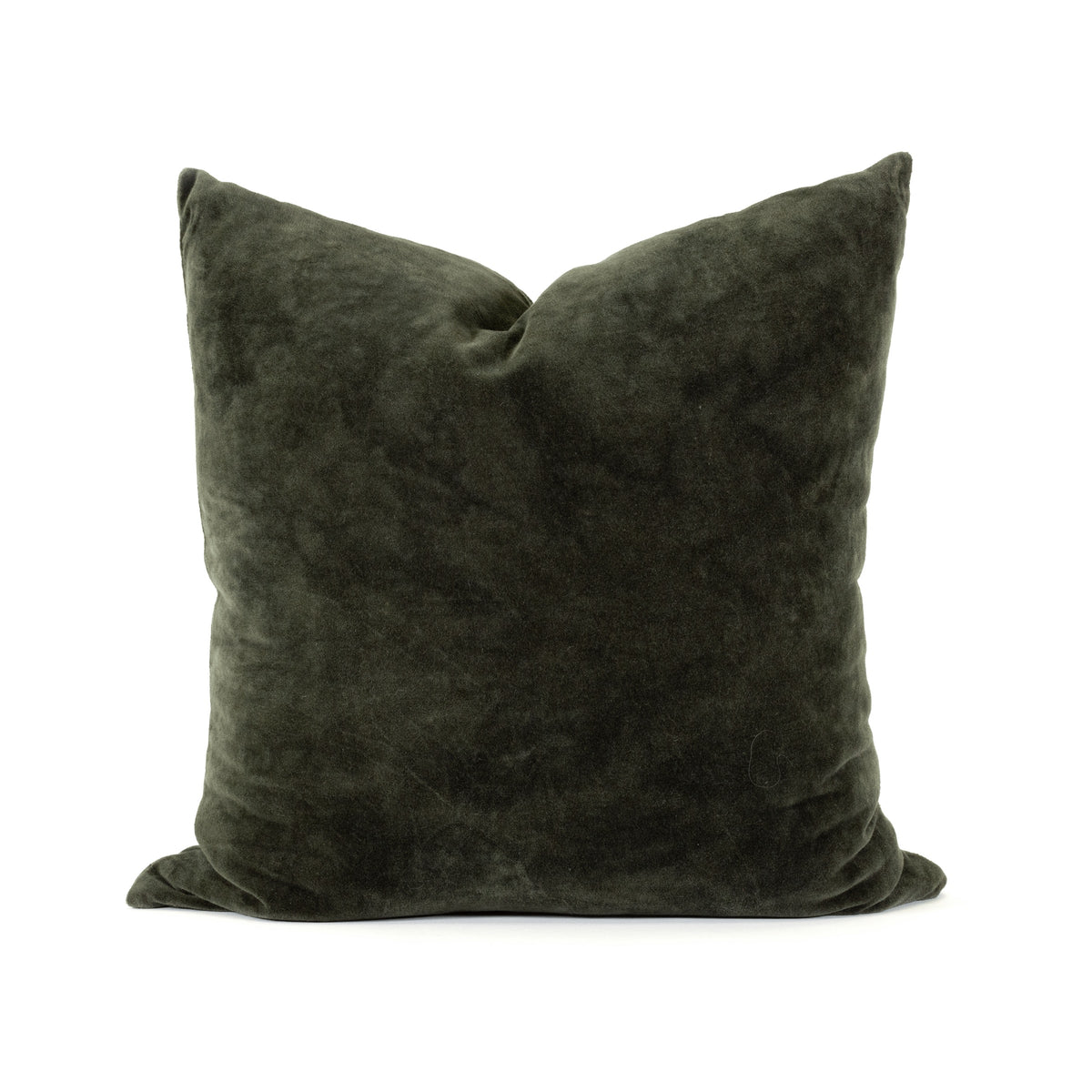 Crumpled Velvet Pillow in Olive – Fig & Bella